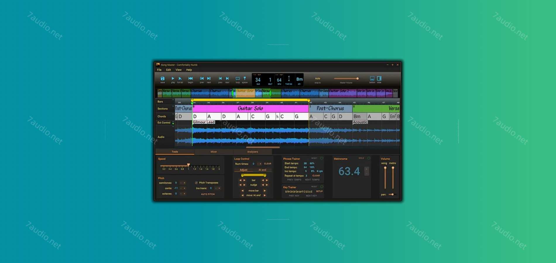 歌曲扒带分析软件 AurallySound Song Master Pro v2.7.04 MOCHA WIN-7audio